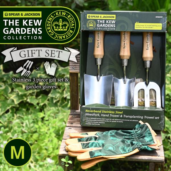 Spear&amp;Jackson（スピア&amp;ジャクソン） 〜キューガーデンコレクション〜のハンドツール3本と手袋のセット世界遺産にも登録されている世界最大の王立植物園「キューガーデン」でも使用されてるアイテムのギフトセットです。ハン...