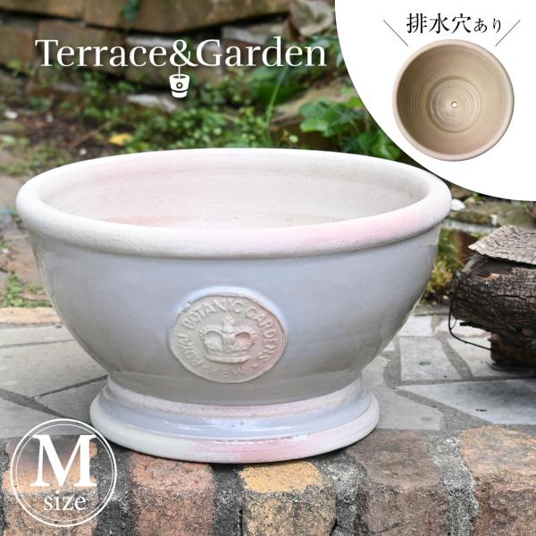 英国のTerrace &amp; Garden社オリジナルの、キューガーデン公認の手作りのフラワーポットです。キューガーデンとは、『世界で最も有名な植物園』と言われ、ユネスコ世界遺産にも登録されているイギリスの植物園です。ハンドメイドのテラ...