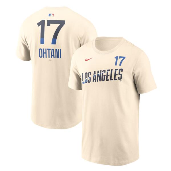 ロサンゼルス・ドジャースのネーム＆ナンバーTシャツ、2026年春夏モデル！シティコネクトユニフォームをイメージしたデザイン。大谷翔平選手のネーム・背番号が背中に入ったモデルです。柔らかいコットン素材を使用し、快適な着心地。ドジャースの応援に...