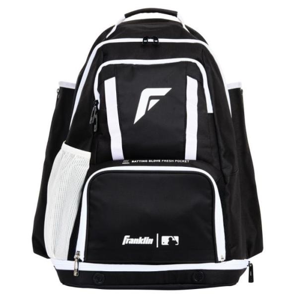 フランクリンのバックパック、2026年春夏モデル！ジュニアから大人まで使える、タフで頼れる大容量ベースボールバッグ。活性炭入りのバッティンググローブ・フレッシュポケットを搭載。ニオイを抑え、清潔に保ちます。奥行きのある広いメイン収納には、バ...