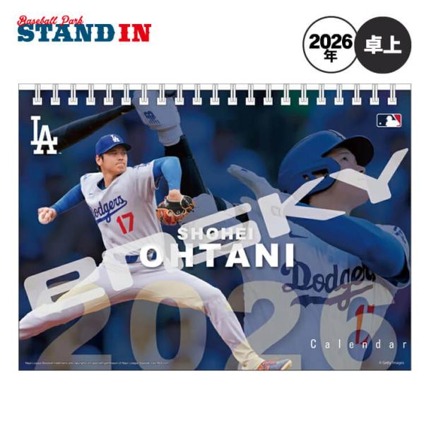 大谷翔平選手(ロサンゼルス・ドジャース)の2026年卓上カレンダー！2025年、大谷翔平選手は打者として.282 55本 OPS1.014と大活躍。投手復帰も果たし、47イニングで防御率2.87、62奪三振と、二刀流復活の1年となりました。...