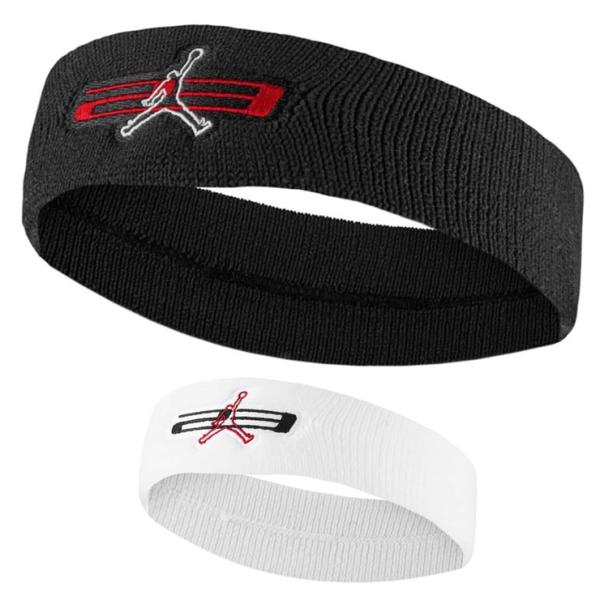 ナイキ、ジョーダンブランドのヘッドバンド！DRI−FIT素材がさらりと快適な状態をキープします。バスケはもちろん、野球やテニス、ランニングにトレーニングなどにもオススメです。【素材】ブラック/ホワイト/ジムレッド(068)ホワイト/ジムレッ...