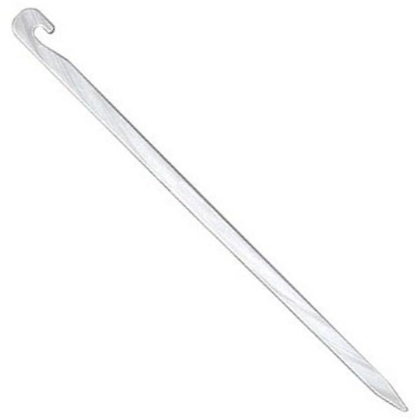 ≪RIPEN≫角柱状のニードルペグ。張り綱を引っかけるための切れ込みがあります。【メーカーロゴの刻印について】2021年5月以降に生産されたペグにロゴの刻印はされておりませんが、仕様自体に変更はございません。なお、刻印があるペグは廃盤となります。