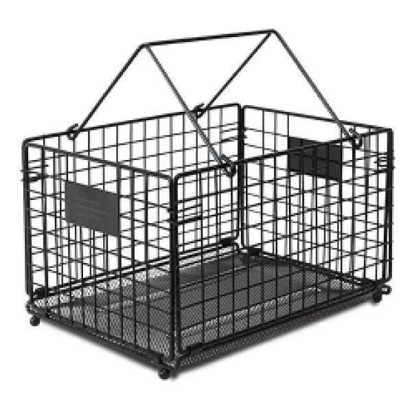 ≪ANOBA≫折り畳める洗い物カゴ。細かなギアの運搬にも。底面には細かいカトラリー落下を防止するためメッシュを採用。側面は1.5cm角のグリッドにする事により通気性を確保。底面にはスチールボールを設ける事により、食器が乾きやすい仕様に。スチ...