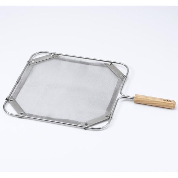 ≪NORINORILIFE≫直火料理の可能性を広げるメッシュ式フライパンステンレスを編み込んだメッシュで直火焼専用のフライパン的アイテム。目の細かなメッシュを使う事で、網では不可能だった麺類やお米なども直火で調理することが可能になりました。...