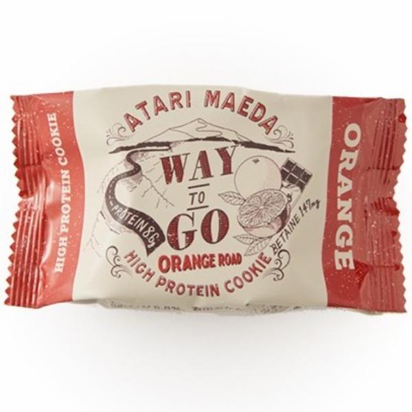 ※この商品(食品)はお客様都合による返品・交換対象外となります※≪WAY TO GO ORANGE ROAD HIGH PROTEIN COOKIE≫前田製菓の行動食「 WAY TO GO 」たんぱく質、ビタミンB1・B2・B6をたっぷり含...