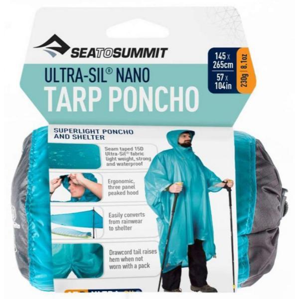 ≪SEA TO SUMMIT≫レインコート、パックカバー、グラウンドシート、そしてタープの機能がオールインワンされたポンチョ。シームテープ処理されたダブルステッチの15Dウルトラシル(R)ナノファブリックを採用し、暑い時期の雨天下のタープや...