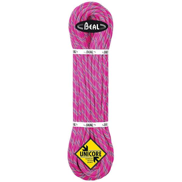 ≪BEAL≫軽さ、操作性、耐久性のバランスが良く、ロングルートでアドバンテージを発揮するテクニカルハーフロープ。芯と外被を接着するユニコア製法を採用。
