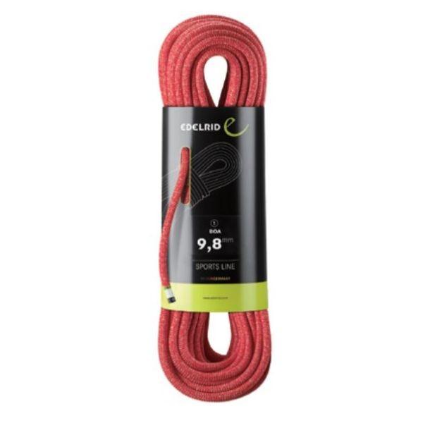≪EDELRID / Boa≫スポーツクライミング用軽量シングルロープ。握った際のグリップ感がとても良く、ロープを手繰ったり、 クリップする際にスムーズでストレスを感じない。インドアジムでも岩場でも使いやすい。藤井快選手　コンペ使用モデル軽...