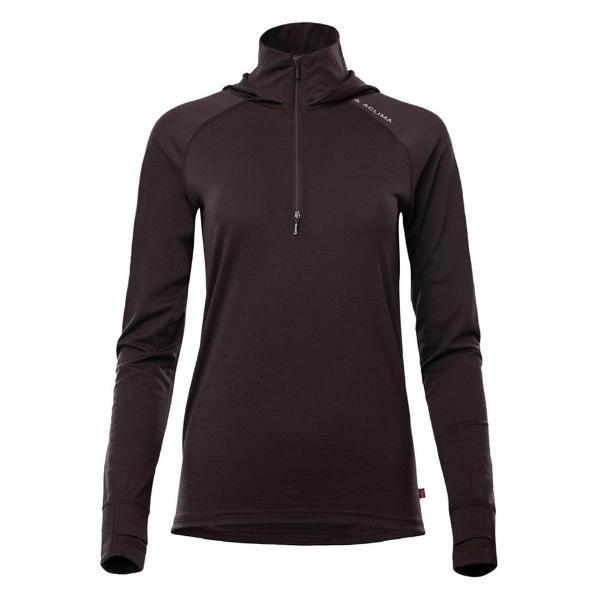 【特価品／返品・交換不可】≪ACLIMA / LightWool 180 Hoodie Ws≫首元に2WAYジップを備えたロングスリーブ パーカー。LIGHTWOOL140よりも密に編まれた 少し厚手の素材でトレッキングに最適です。左肩にロ...