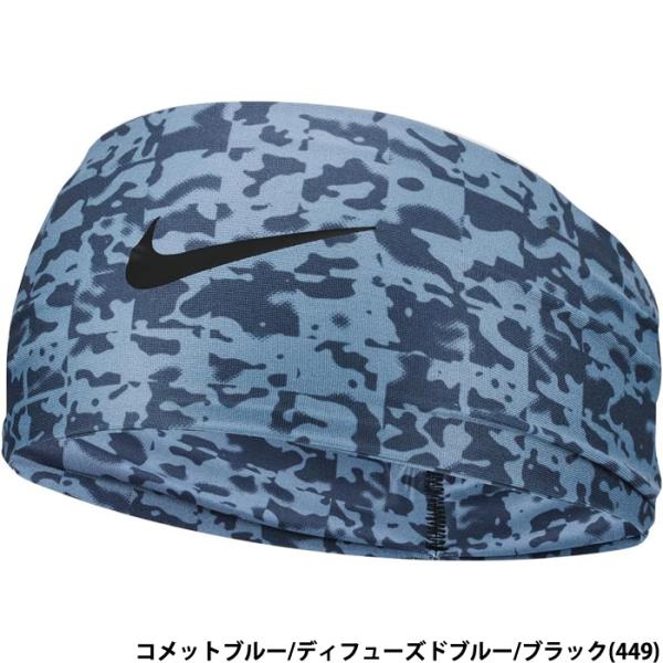 ●ヘッドバンド/ヘアバンド●ワイドタイプ/幅広●メーカー名：ナイキ(NIKE)●メーカー品番：BN3056-449●カラー：ブルーカモ(コメットブルー/ディフューズドブルー/ブラック)●サイズ：幅9cm●素材：ポリエステル79％、シリコン1...