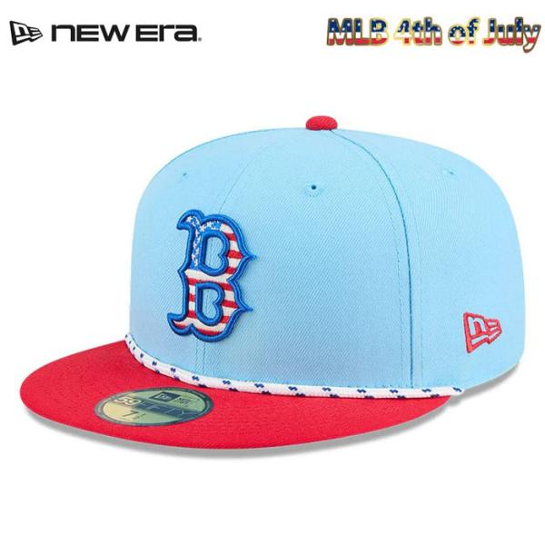 ●ベースボールキャップ/野球帽/帽子●フラットバイザー/平つば●メーカー名：ニューエラ(NEWERA)●59FIFTY オンフィールド 2025 MLB 4th of July ボストン・レッドソックス●品番：14628802●本体カラー：...