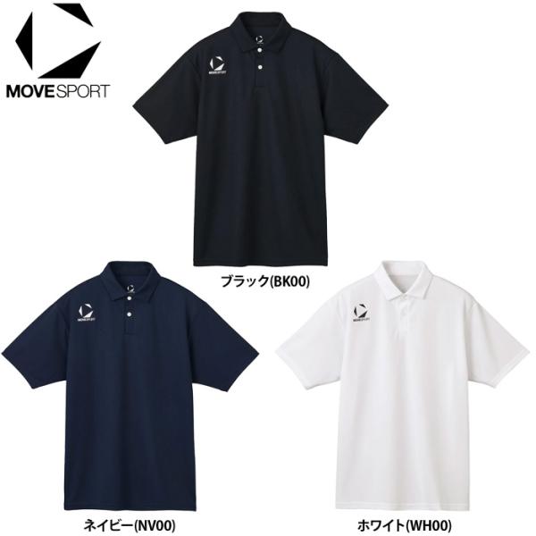 ●ポロシャツ●メーカー名：デサント(DESCENTE)●ブランド名：ムーブスポーツ(MOVESPORT)●メーカー品番：ST5SHST0M●カラー・ブラック(BK00)・ネイビー(NV00)・ホワイト(WH00)●サイズ：M、L、O、XO●...