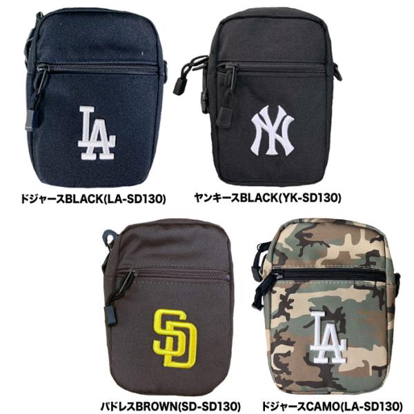 ●ミニショルダーバッグ●メーカー名：イーカム(E-come)●メーカー品番：SD130●カラー・ヤンキースBLACK(YK-SD130)・ドジャースBLACK(LA-SD130)・パドレスBROWN(SD-SD130)・ドジャースCAMO(...