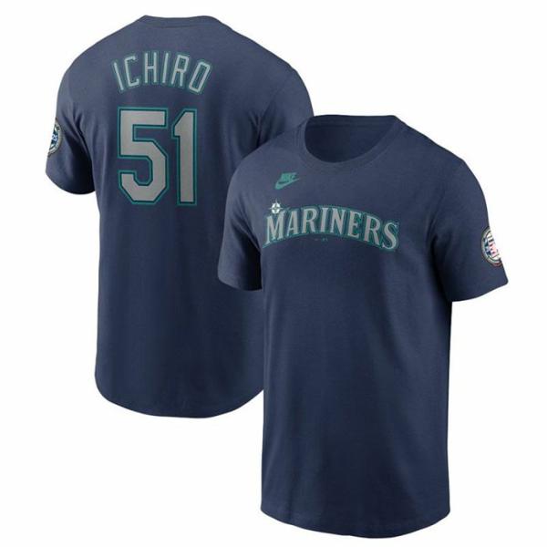 ●ＭＬＢ Ｔシャツ●NIKE マリナーズ　イチロー ネーム＆ナンバー Tシャツ HOF ネイビー●メーカー名：ナイキ / NIKE ●品番：44BQ5H0AK●カラー：ネイビー●サイズ：S〜XL●素材：綿100％●メジャーリーグ/大リーグ/...