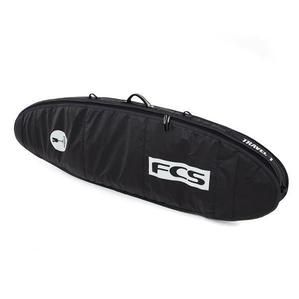 FCS TRAVEL 1 FUNBOARD 6'0 Black/Grey SURFBOARD COVERFCS サーフボードケース ファンボード用FCSトラベルシリーズはラバーコーティングされた厚手のリップストップ素材と、 棺型の２層構造に...