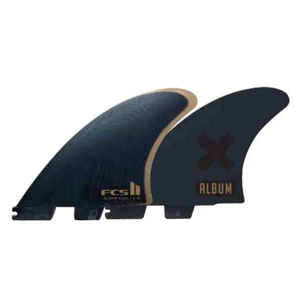 FCS2 ALBUM KEEL TWIN FIN PGMATERIAL　Performance Glass パフォーマンスグラスカラー ：BLACKサイズ：S-MBASE：119mmDEPTH：121mmAREA：10650mmSWEEP：...