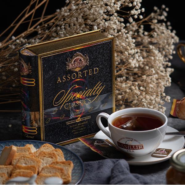 紅茶の深い味わいと気品を堪能する、特別なアソートセット。バシラーティーの《スペシャルティー クラシックアソート》は、厳選されたセイロン紅茶4種を詰め合わせた、上質なティーセレクション。紅茶本来の芳醇な香りと奥深い味わいが際立つ、クラシックな...