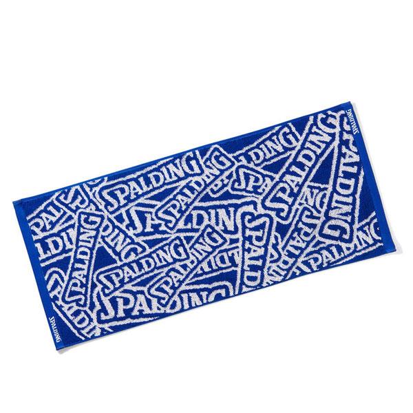 ジャガードタオル SDロゴ ブルー【22AW07】  [SPALDING スポルディング] バスケ 部活 練習 バスケットボール スポーツタオル ギフト・SPALDINGロゴを全面に散りばめたデザイン・今治産の高品質なスポーツタオルを使用し...