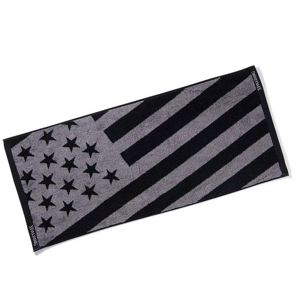ジャガードタオル USフラッグ ブラック 【22AW07】  [SPALDING スポルディング] バスケ 部活 練習 バスケットボール スポーツタオル 星 スター ギフト・ブランドの起源であるアメリカ国旗をイメージしたデザイン・今治産の高...