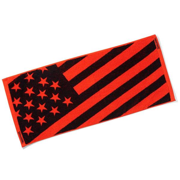 ジャガードタオル USフラッグ レッド 【22AW07】  [SPALDING スポルディング] バスケ 部活 練習 バスケットボール スポーツタオル 星 スター ギフト・ブランドの起源であるアメリカ国旗をイメージしたデザイン・今治産の高品...