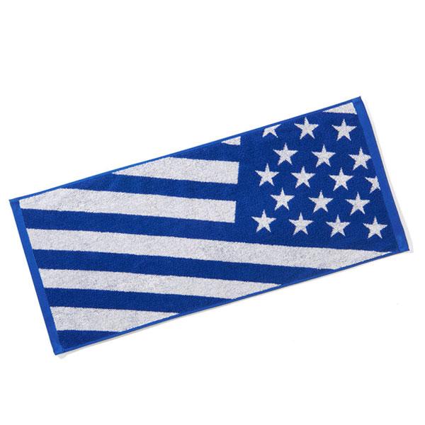 ジャガードタオル USフラッグ ブルー 【22AW07】  [SPALDING スポルディング] バスケ 部活 練習 バスケットボール スポーツタオル 星 スター ギフト・ブランドの起源であるアメリカ国旗をイメージしたデザイン・今治産の高品...