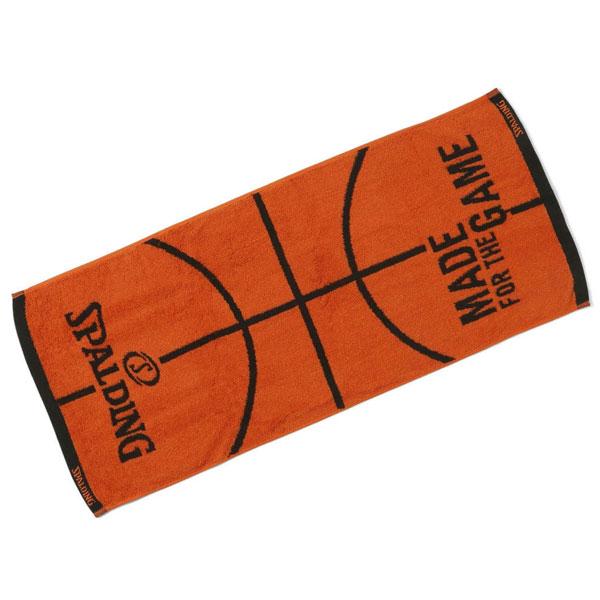 ジャガードタオル ボールモチーフ オレンジ 【22AW07】  [SPALDING スポルディング] バスケ 部活 練習 バスケットボール スポーツタオル 今治産 高品質 ギフト・バスケットボールをモチーフにしたデザイン・今治産の高品質なス...