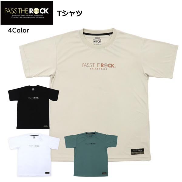 「1点限りネコポス対応商品」PASS THE ROCK（パスザロック）のプリントTシャツ。バスケットボールの練習やトレーニングにおすすめの吸汗速乾Tシャツです。軽量で動きやすく、日々のトレーニングから普段使いまで幅広く活躍します。前面・背面...