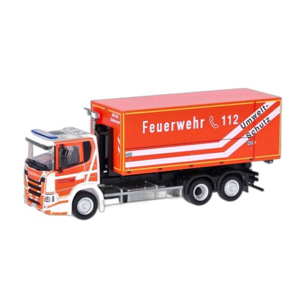 Feuerwehr Fulda Scania CG17 スワップボディ/ Herpa 1/87  模型 ミニカー