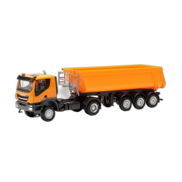 Iveco Trakker Schmitz Cargobull ダンプカー/ Herpa 1/87  模型 ミニカー