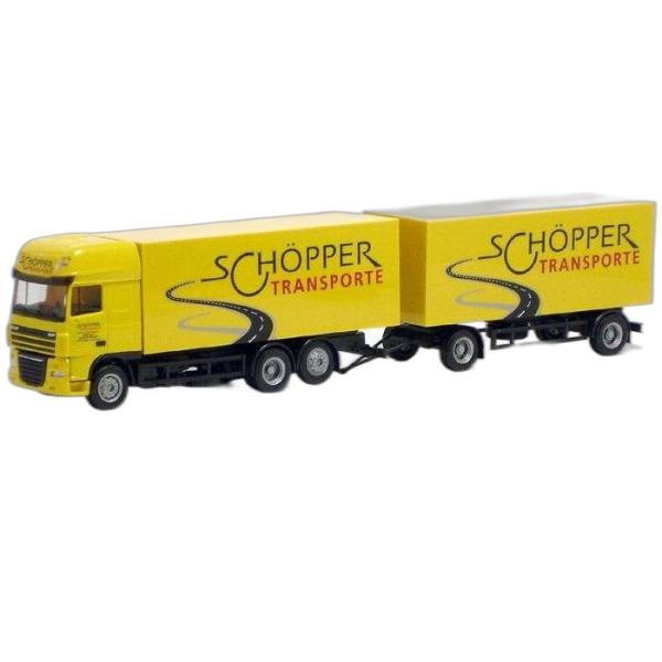 Schopper Transporte DAF XF105 SSC ボックス/ Herpa 1/87  模型 ミニカー