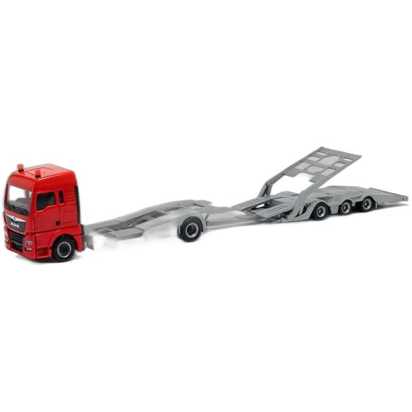 MAN TGX XXL Euro 6 トラック輸送車 レッド/ Herpa 1/87  模型 ミニカー