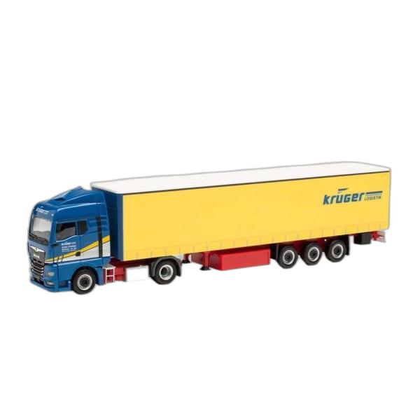 Kruger Logistik MAN TGX GM カーテン/ Herpa 1/87  模型 ミニカー