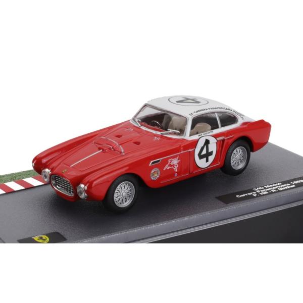 FERRARIフェラーリ 340 メキシコ ヴィニャーレ クーペ No.4 ラリー カレラ パナメリカーナ 1953 レッドホワイト / EDICOLA 1/43 ミニカー