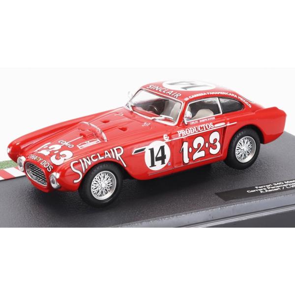 FERRARIフェラーリ 340 メキシコ ヴィニャーレ クーペ No.14 ラリー カレラ パナメリカーナ 1952 レッドホワイト CENTAURIA-FERRARI-RACING-COLLECTION / EDICOLA 1/43 ミニカー