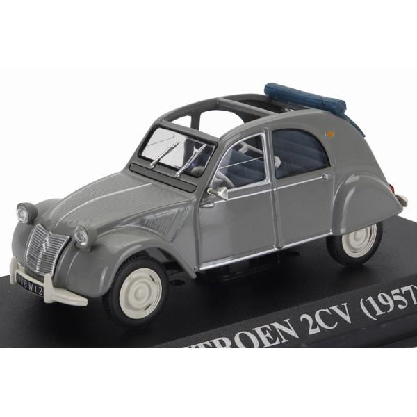 Citroenシトロエン 2CV カブリオレ オープン 1957 グレー AUTO-INDIMENTICABILI-RBA-MONDADORI / EDICOLA 1/43 ミニカー