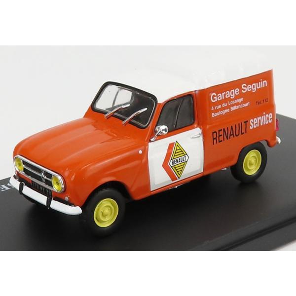 Renaultルノー R4 バン フルゴネット セガン ガレージ ルノー 1952 オレンジホワイト HACHETTE-UTILITAIRES-RENAULT-COLLECTION / EDICOLA 1/43 ミニカー