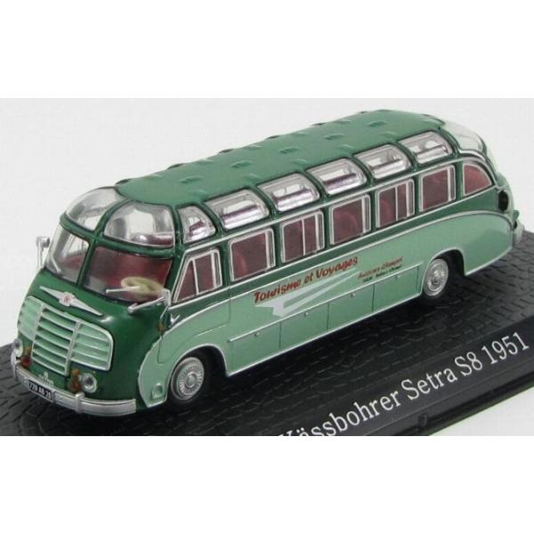 SETRAセトラ KASSBOHRER S8 AUTOBUS KASSBOHRER S8バス 1951 2トーングリーン ATLAS-BUS-COLLECTION / EDICOLA 1/72 ミニカー