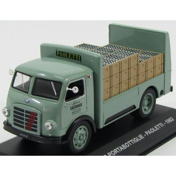 OM FIATオーエムフィアット LEONCINO TRUCK PORTABOTTIGLIE PAOLETTI 1962 GREEN BLACK VEICOLI-PUBBLICITARI-D'EPOCA-COLLECTION / EDICO...