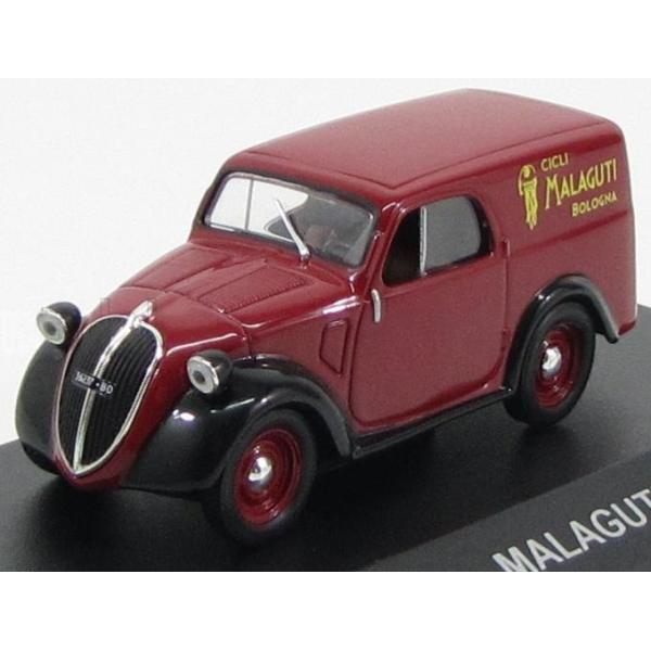 FIATフィアット 500 VAN CICLI MALAGUTI 1947 BORDEAUX BLACK VEICOLI-PUBBLICITARI-D'EPOCA-COLLECTION / EDICOLA 1/43 ミニカー