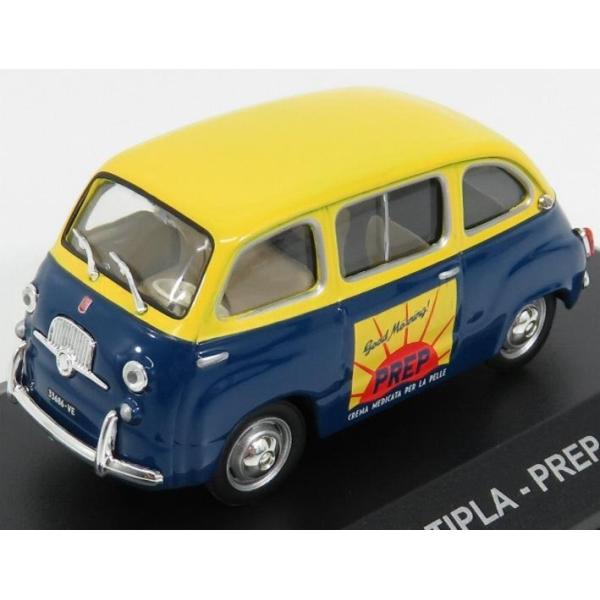 Fiatフィアット 600 MULTIPLA CREMA MEDICATA PREP 1953 ブルーイエロー VEICOLI-PUBBLICITARI-D'EPOCA-COLLECTION / EDICOLA 1/43 ミニカー