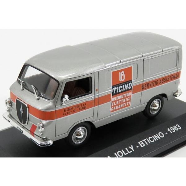 Lanciaランチア JOLLY VAN BTICINO 1963 シルバーオレンジ VEICOLI-PUBBLICITARI-D'EPOCA-COLLECTION / EDICOLA 1/43 ミニカー