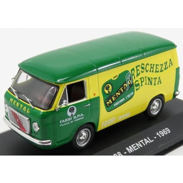Fiatフィアット 238 VAN MENTAL 1969 グリーンイエロー VEICOLI-PUBBLICITARI-D'EPOCA-COLLECTION / EDICOLA 1/43 ミニカー