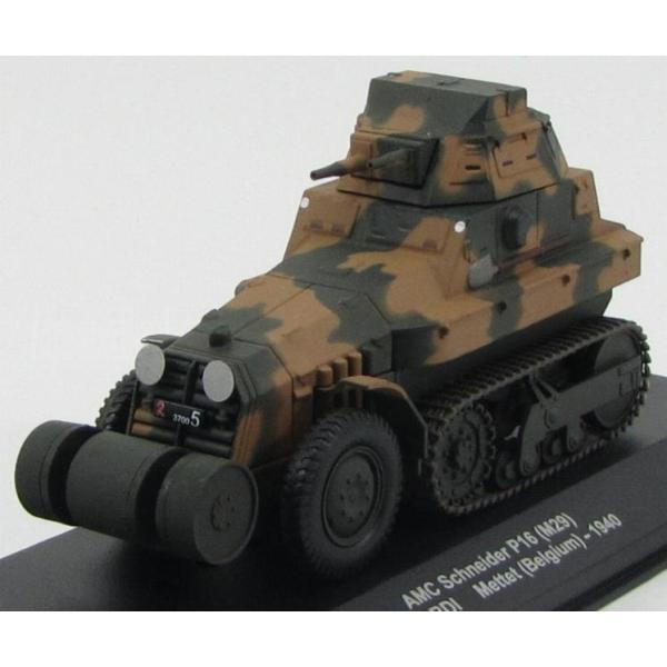 AMC Schneiderシュナイダー TANK P16 (M29) 1ere METTET BELGIUM 1940 軍用迷彩 VEICOLI-MILITARI-EAGLEMOSS-COLLECTION / EDICOLA 1/43 ミニカー
