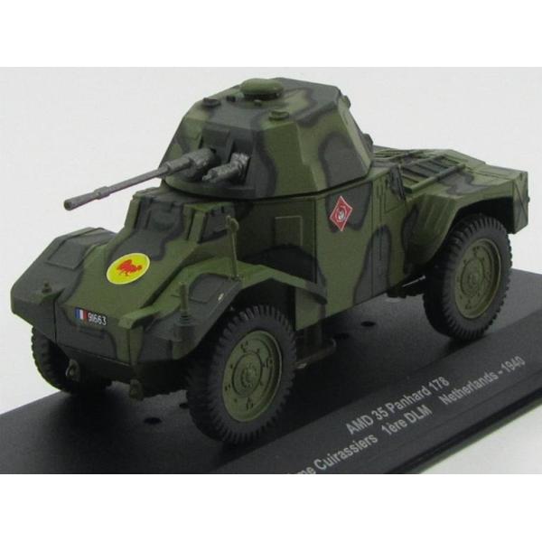 Panhardパナール AMD 35 178 TANK 6eme CUIRASSIERS NETHERLANDS 1940 グリーン VEICOLI-MILITARI-EAGLEMOSS-COLLECTION / EDICOLA 1/43 ...