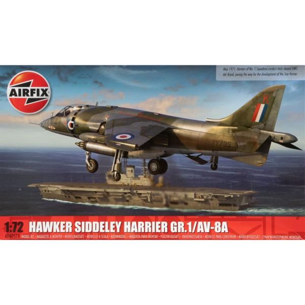 Hawker Siddeleyホーカーシドレー Harrierハリアー GR.1/AV 8A 組み立てプラモキット模型 /Airfix 1/72
