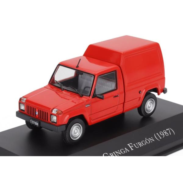 IES GRINGA VAN FURGON 1987 RED COCHES-INOLVIDABLES-ARGENTINA-SALVAT / EDICOLA 1/43 ミニカー