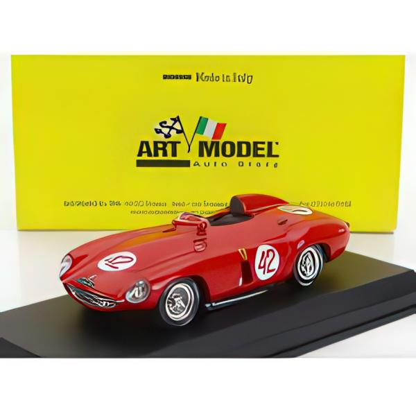 FERRARI  750 MONZA SPIDER sn0530M N 42 2nd TUNISI BELVEDERE GP 1955 L.BORDONARO  RED/ART-MODEL 1/43ミニカー
