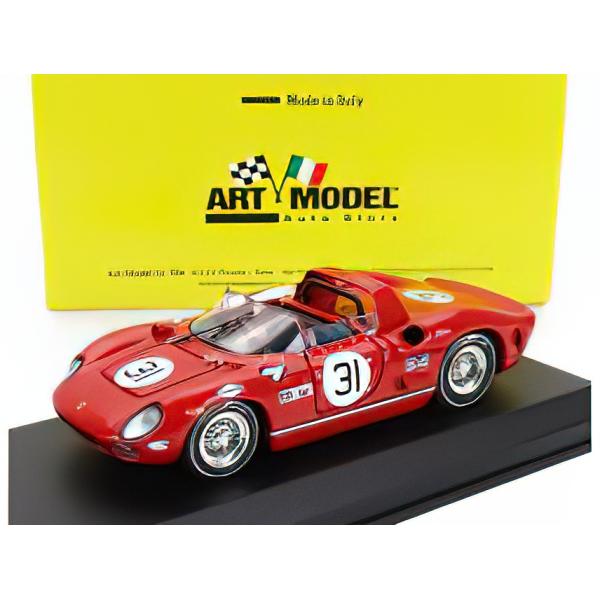 FERRARI - 330P SPIDER s/n0822 n 31 DAYTONA 1966 - RED /ART-MODEL 1/43 ミニカー
