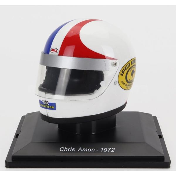 HELMETヘルメット F1 MATRA SIMCAマトラシムカ MS120D N9 1972 クリスエイモン ホワイトレッドブルー SPARK-EDITION CENTAURIA-CASCHI-DEI-PIU-GRANDI-PILOTI-...